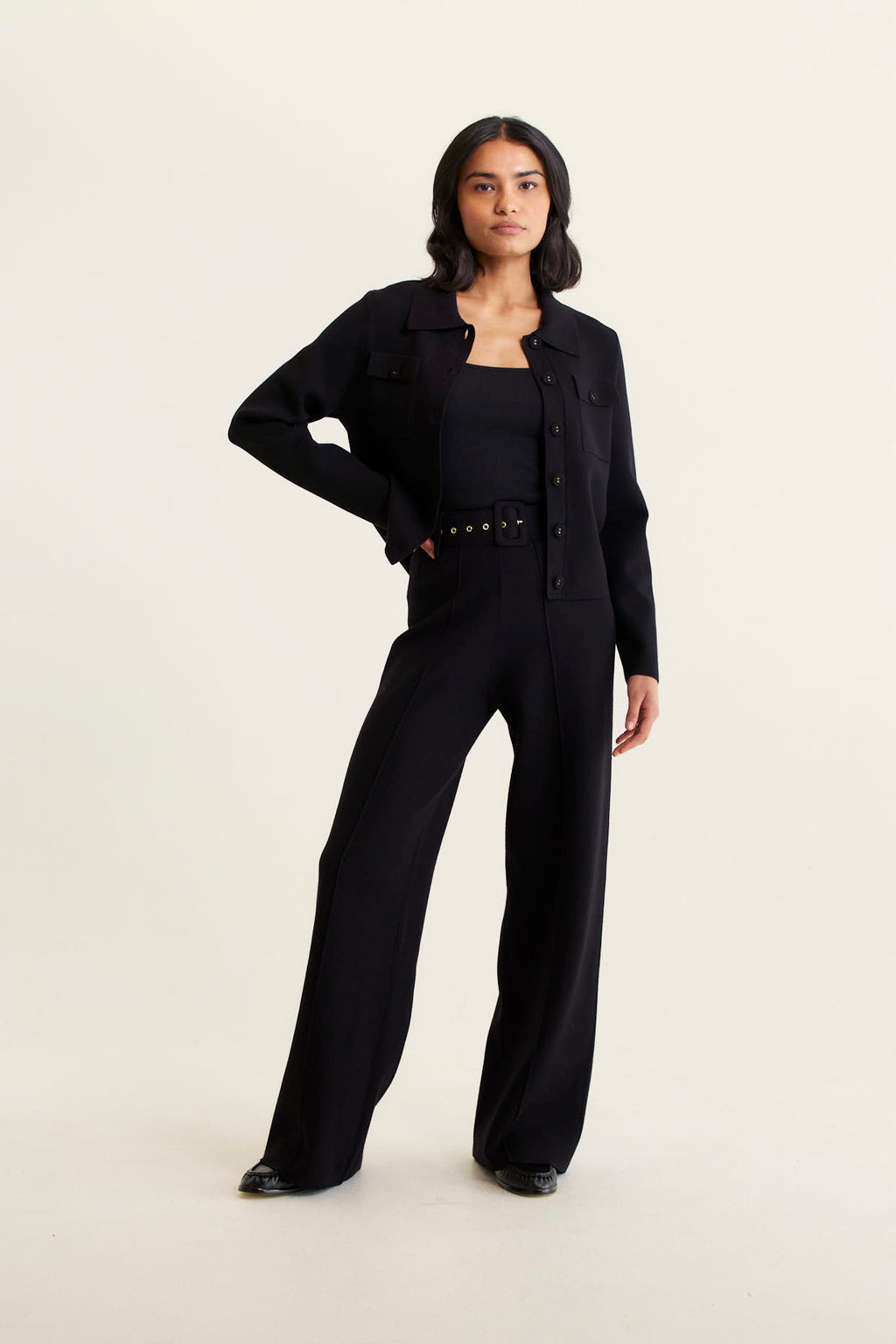 Alessandra Hamilton Crepe Knit Pant in Red